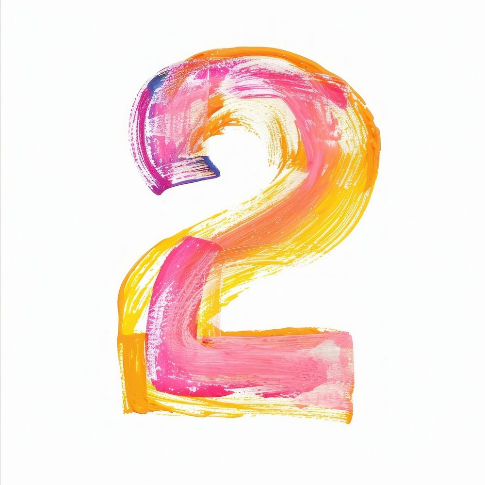 Cute number letter 2 text | Premium Photo Illustration - rawpixel