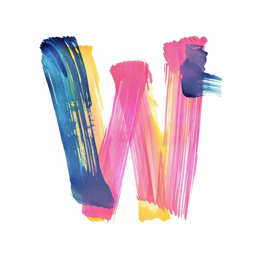 Cute letter W brush art | Premium Photo Illustration - rawpixel