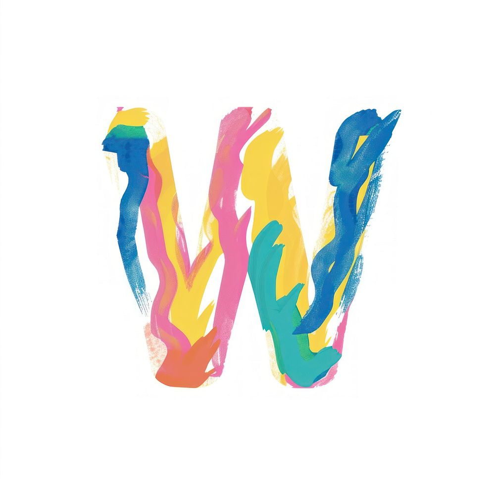 Cute letter W art painting | Free Photo Illustration - rawpixel