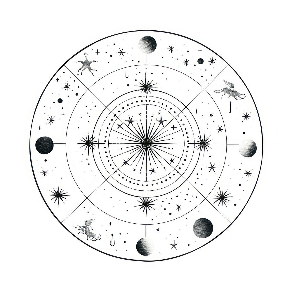 Celestial aries zodiac drawing line | Premium Photo Illustration - rawpixel