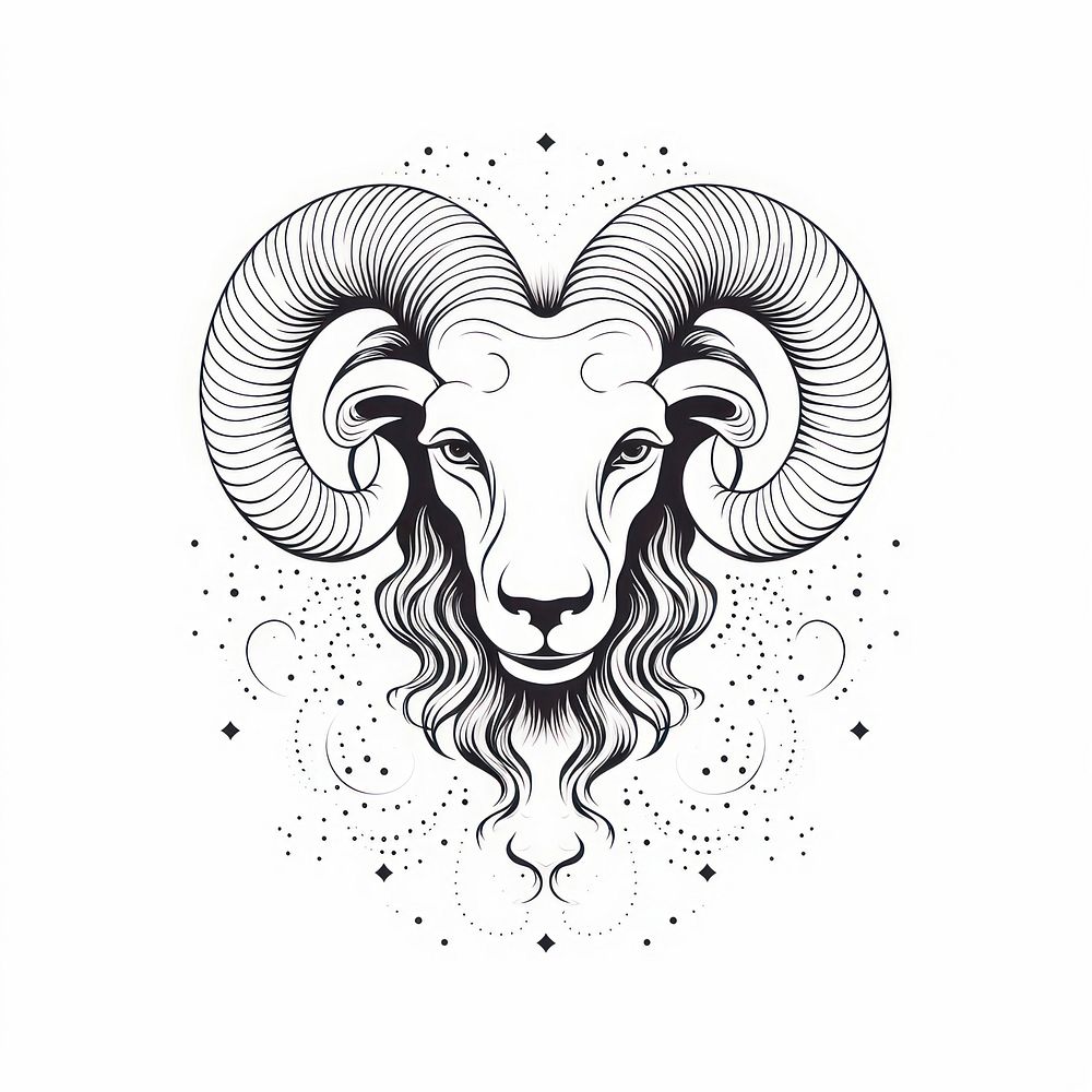 Aries zodiac sign drawing livestock | Premium Photo Illustration - rawpixel