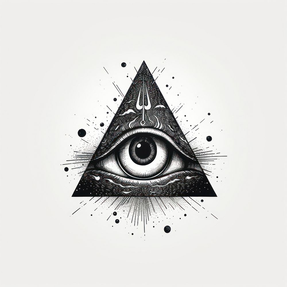 Celestial third eye triangle drawing | Premium Photo Illustration ...
