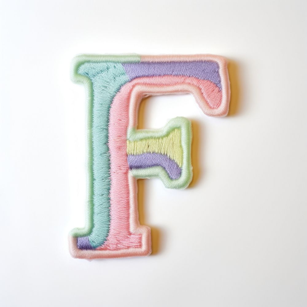Patch letter F white background | Premium Photo - rawpixel