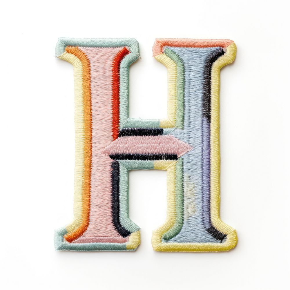 Patch letter H text white | Premium Photo - rawpixel