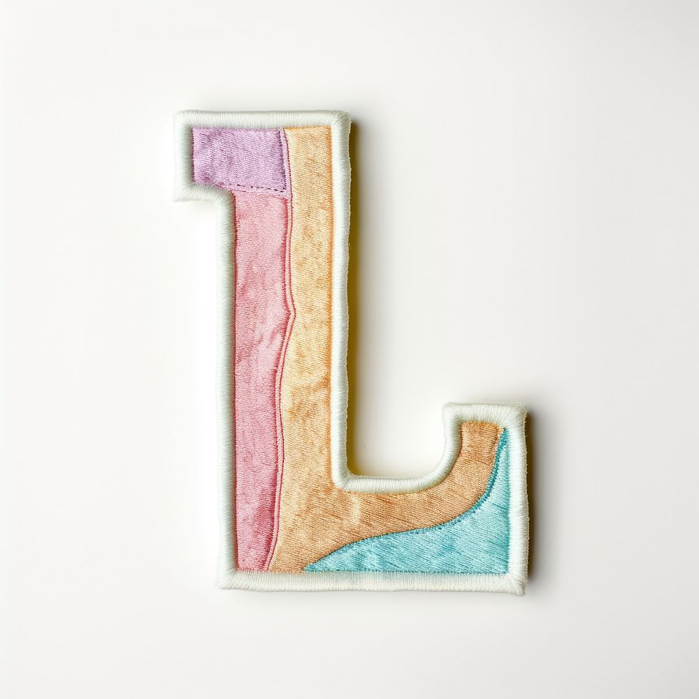 Patch letter L white background | Premium Photo - rawpixel