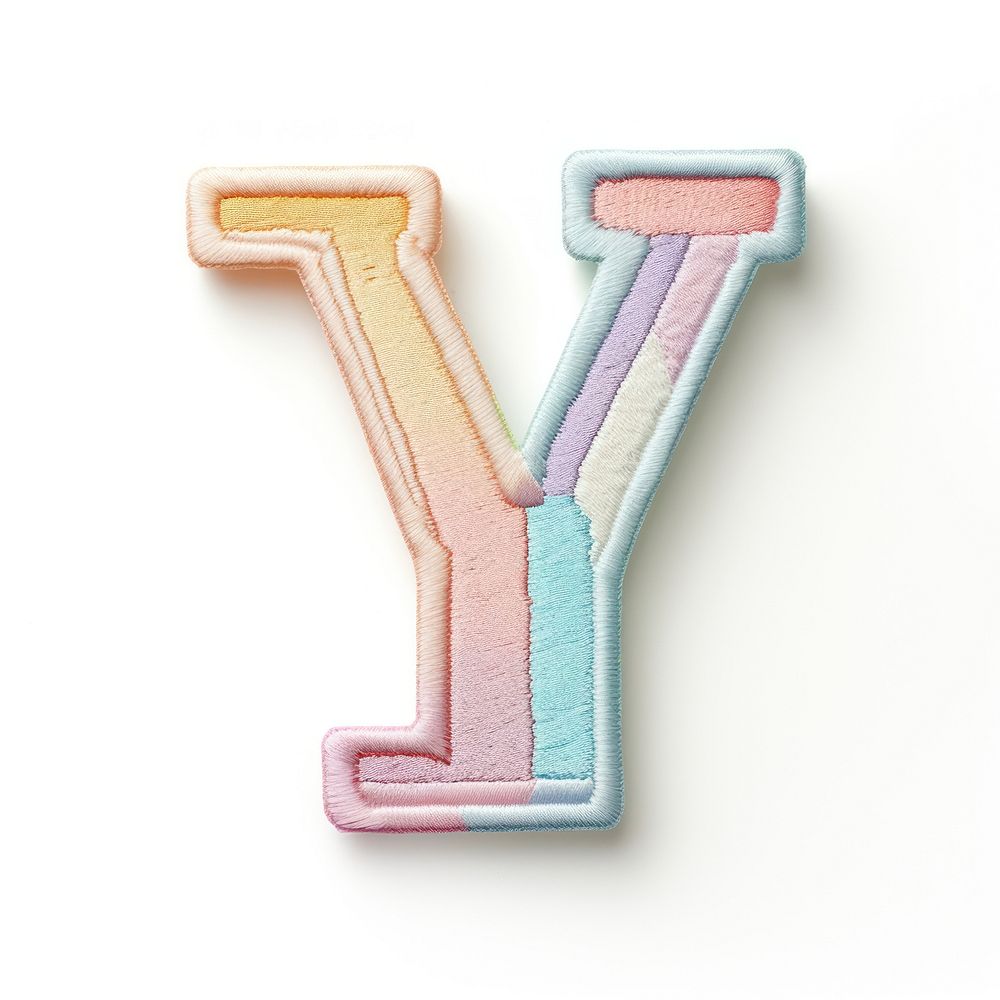 Patch letter Y white background | Premium Photo - rawpixel