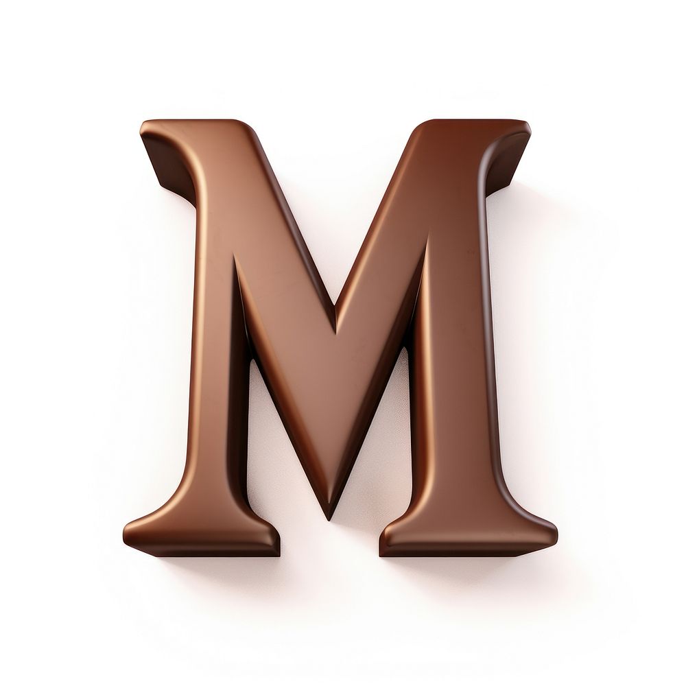 Letter M text chocolate alphabet. | Free Photo Illustration - rawpixel