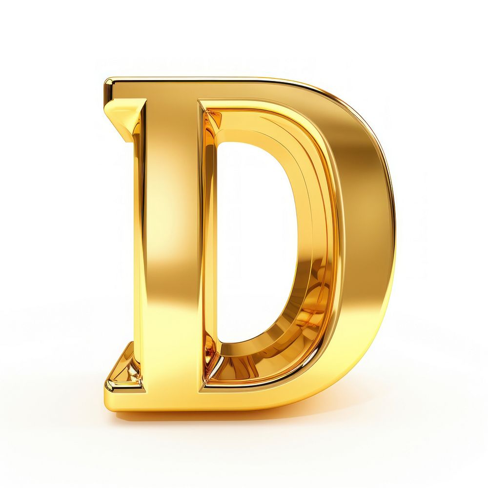 Letter D gold font text. | Free Photo Illustration - rawpixel
