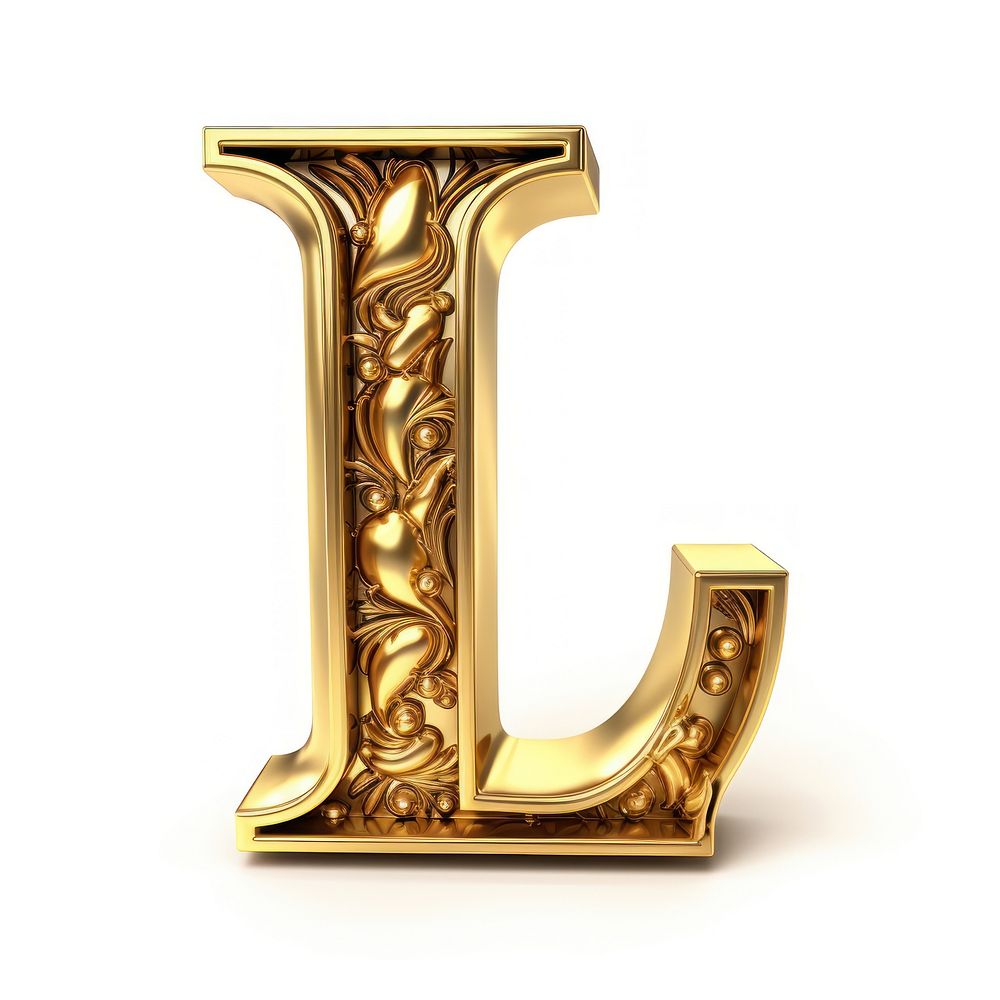 Letter L gold font text | Free Photo Illustration - rawpixel