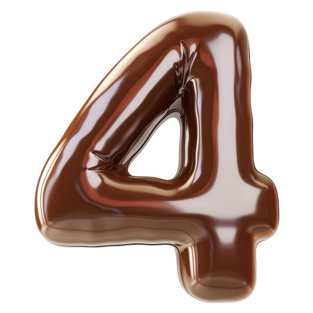 Number 4 chocolate dessert candy | Free Photo Illustration - rawpixel