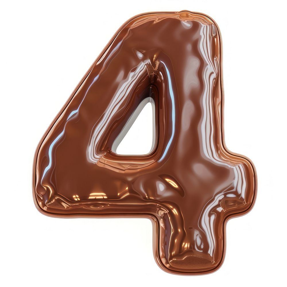 Number 4 chocolate dessert brown | Free Photo Illustration - rawpixel