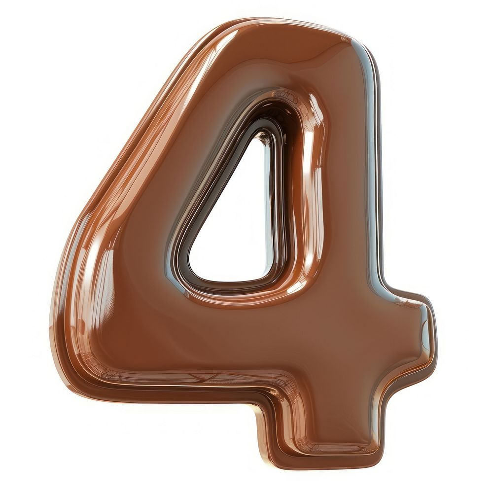 Number 4 text chocolate dessert | Free Photo Illustration - rawpixel