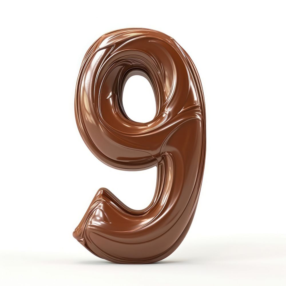 Number 9 chocolate dessert brown. | Free Photo Illustration - rawpixel