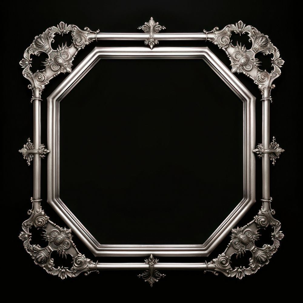 Silver hexagon frame vintage photo | Premium Photo - rawpixel