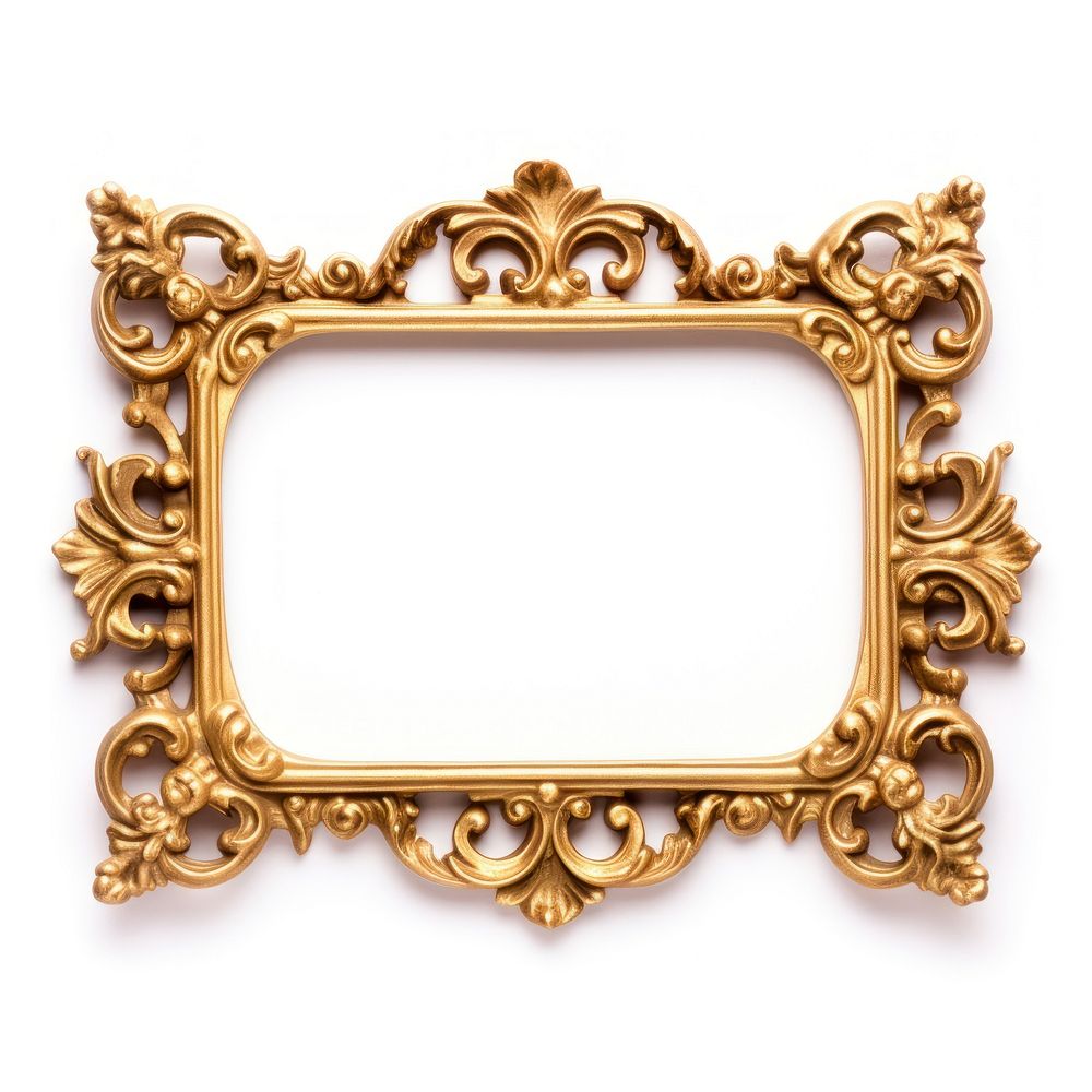 Rococo rectangle frame vintage gold | Premium Photo - rawpixel
