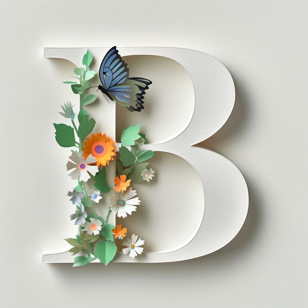 Letter B font flower plant | Free Photo - rawpixel
