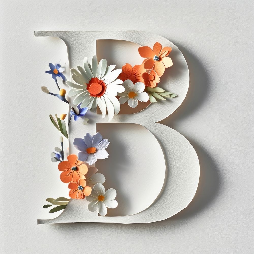 Letter B font flower alphabet | Free Photo - rawpixel