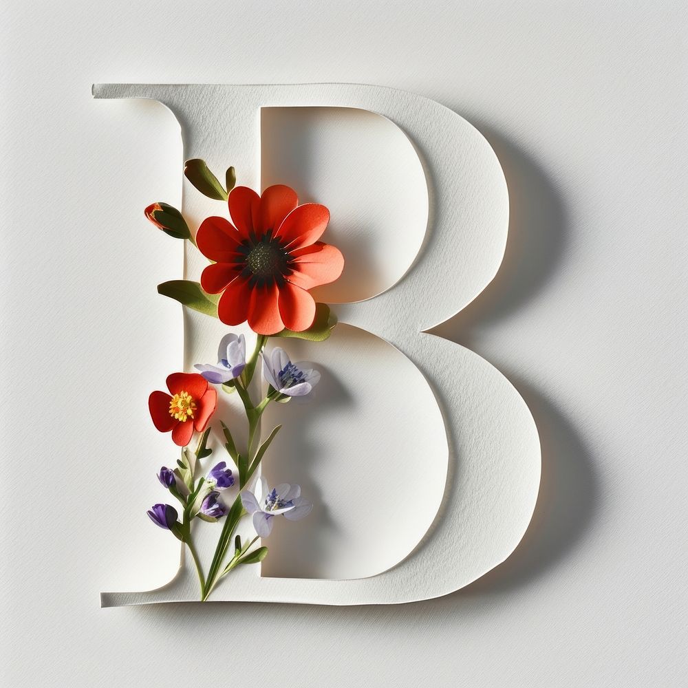 Letter B font flower plant | Free Photo - rawpixel