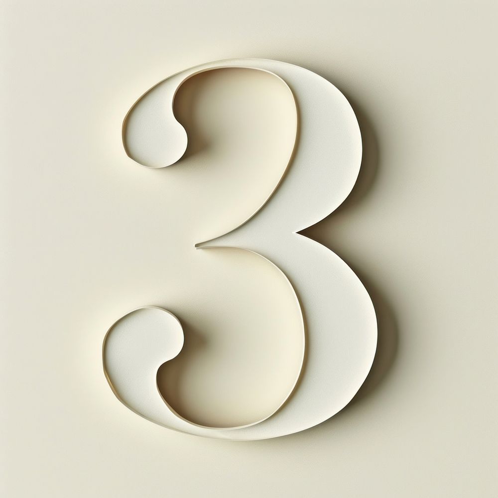Letter number 3 white font | Free Photo - rawpixel