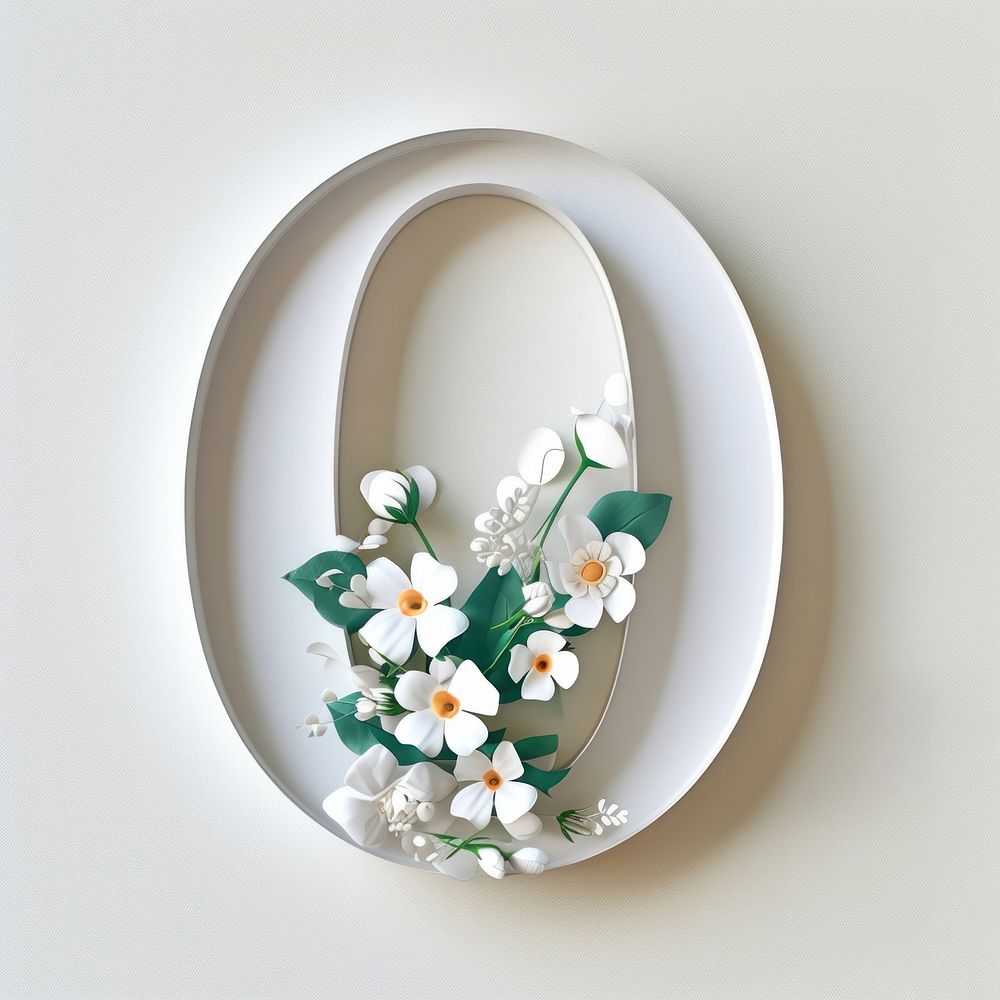 Letter Number 0 font flower | Free Photo - rawpixel