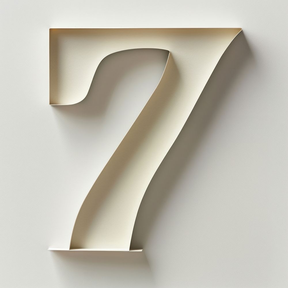 Letter number 7 font white | Free Photo - rawpixel