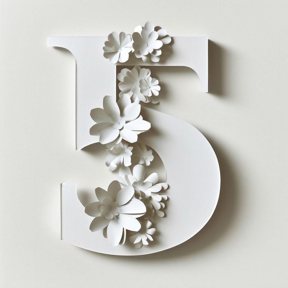 Letter number 5 white font | Free Photo - rawpixel