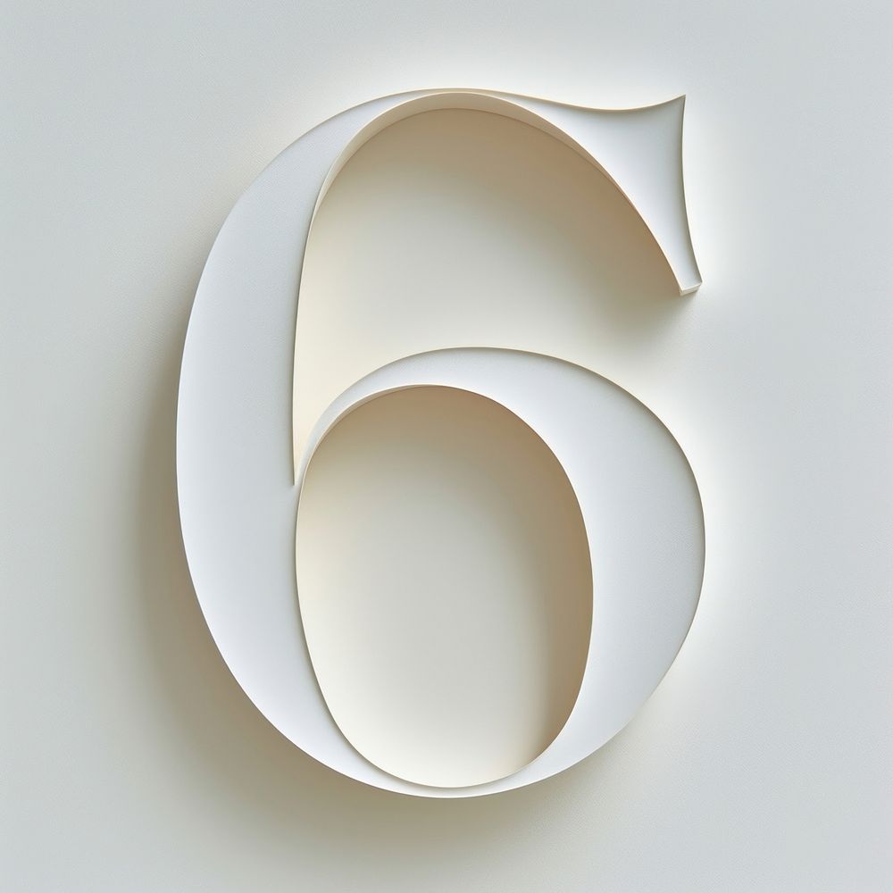 Letter number 6 font white | Free Photo - rawpixel