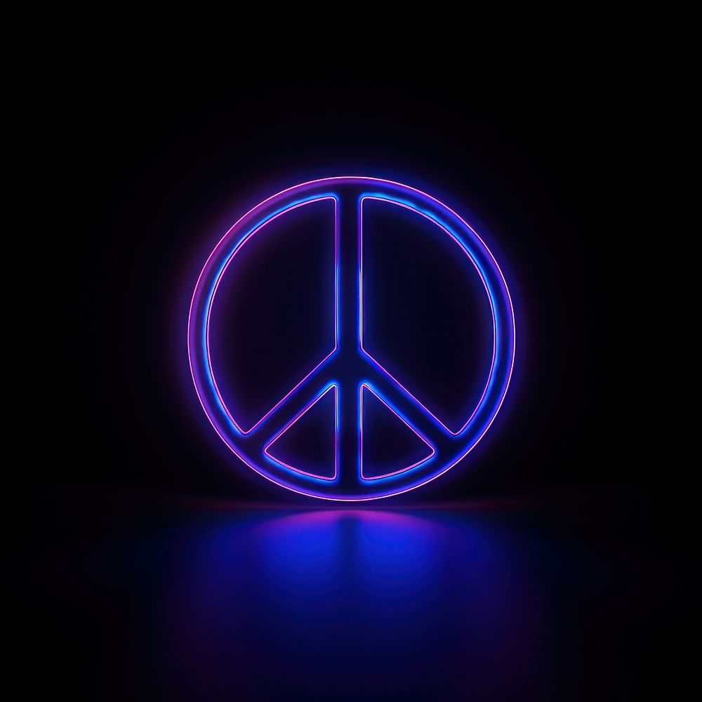 Peace Sign light neon lighting. | Free Photo Illustration - rawpixel
