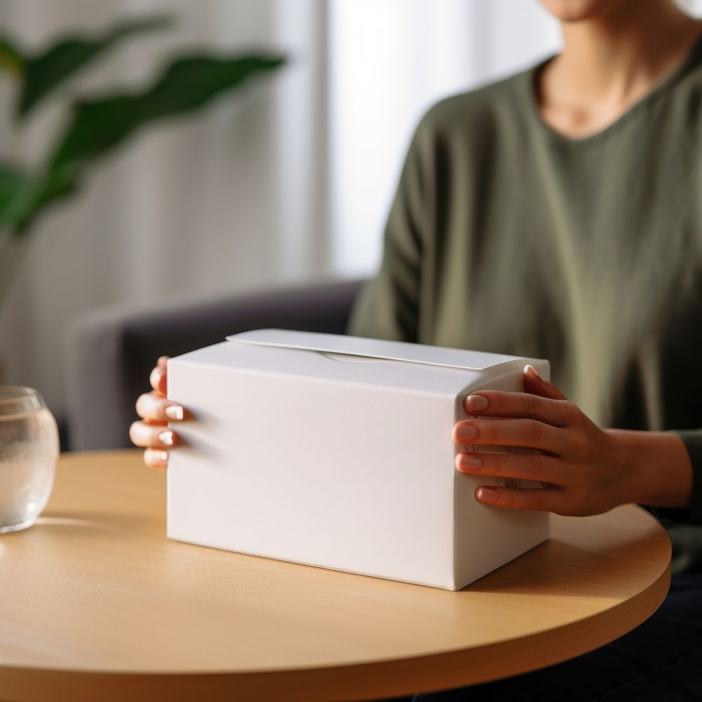 Tissue box packaging cardboard carton | Free Photo - rawpixel