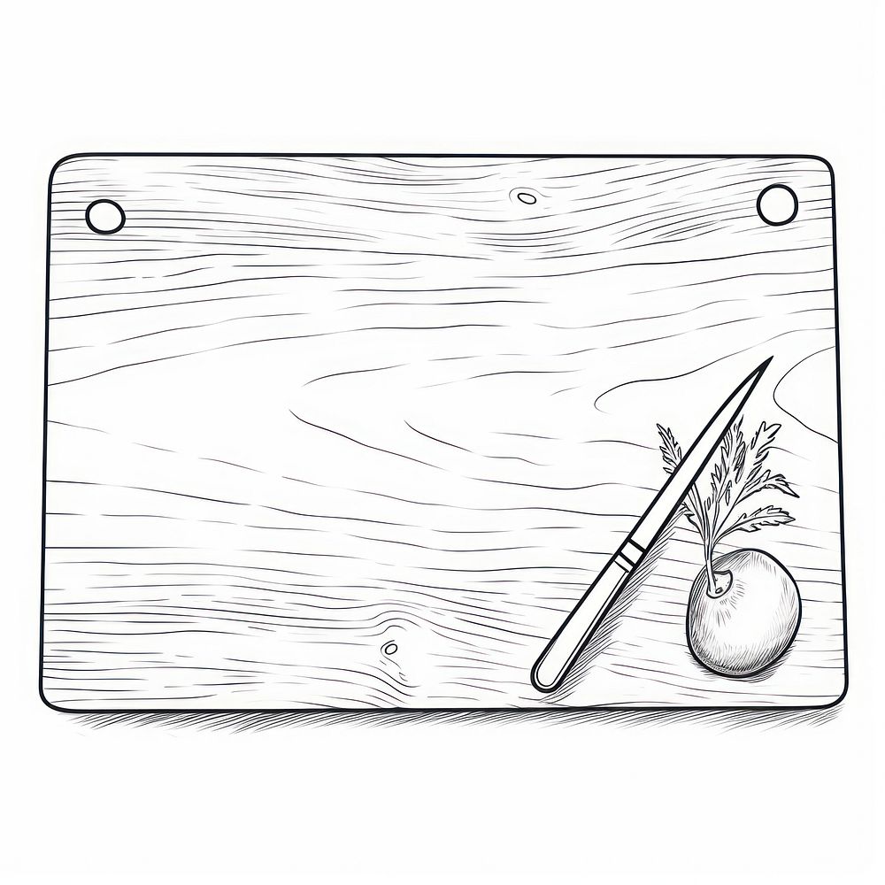 Chopping board sketch drawing line | Free Photo Illustration - rawpixel