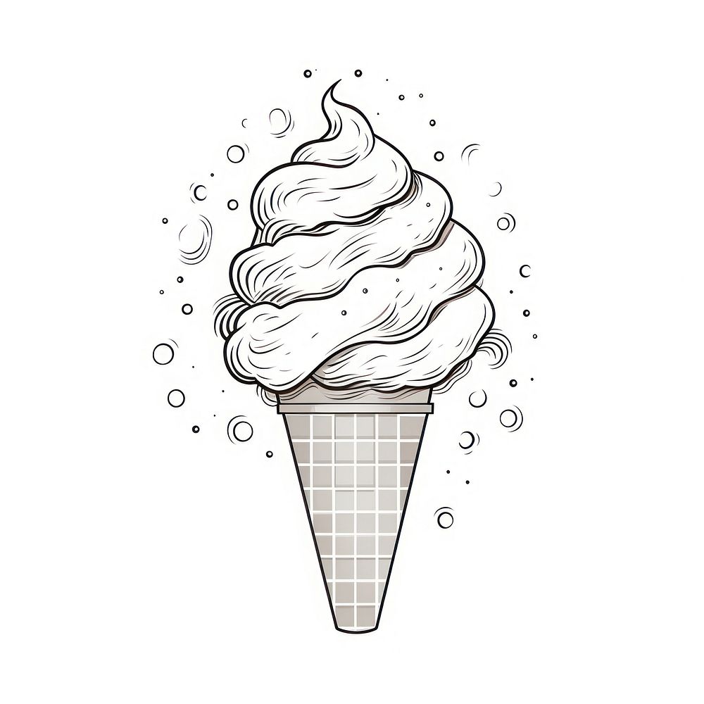 Ice cream dessert sketch food. | Free Photo Illustration - rawpixel
