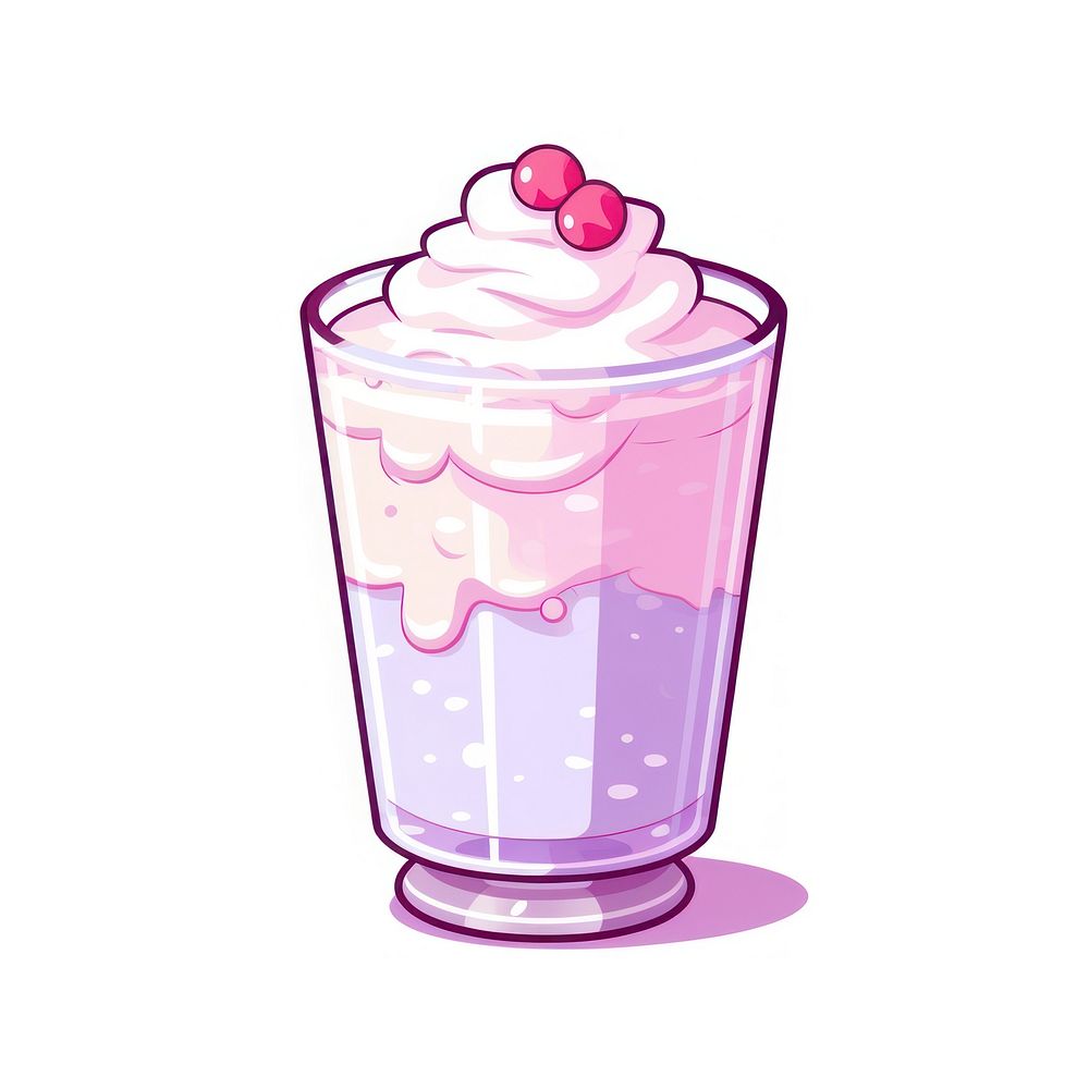 Greek yogurt pixel milkshake dessert | Free Photo Illustration - rawpixel