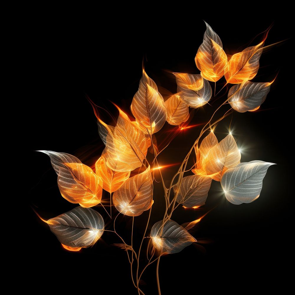 Fall leaves lighting nature plant. | Free Photo - rawpixel