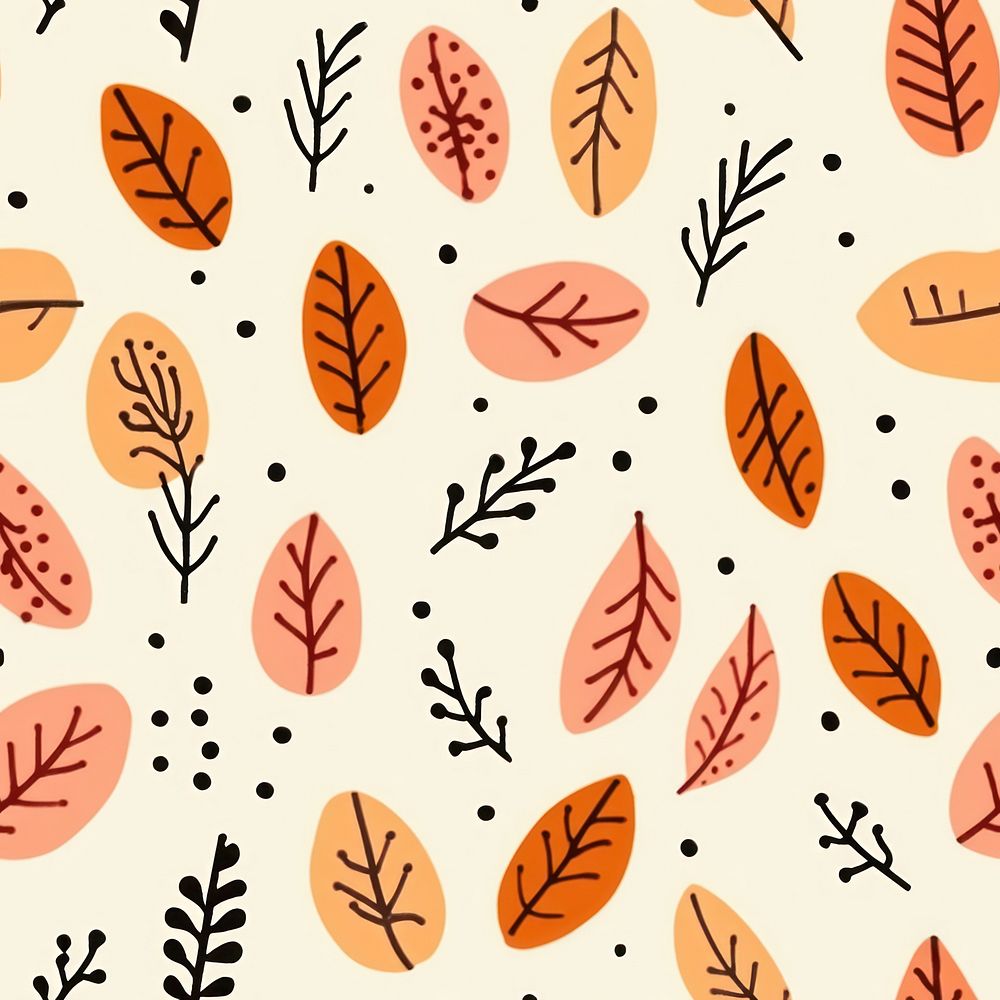 Fall leaves pattern backgrounds plant. | Premium Photo Illustration ...