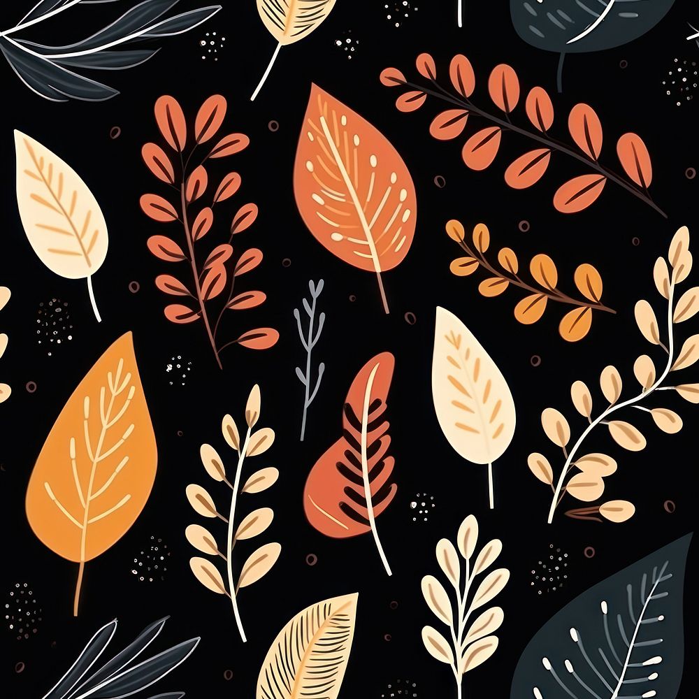 Fall leaves pattern plant leaf. | Premium Photo Illustration - rawpixel