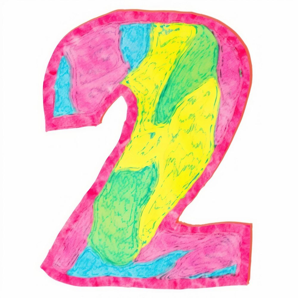 Letter number 2 vibrant text | Premium Photo Illustration - rawpixel