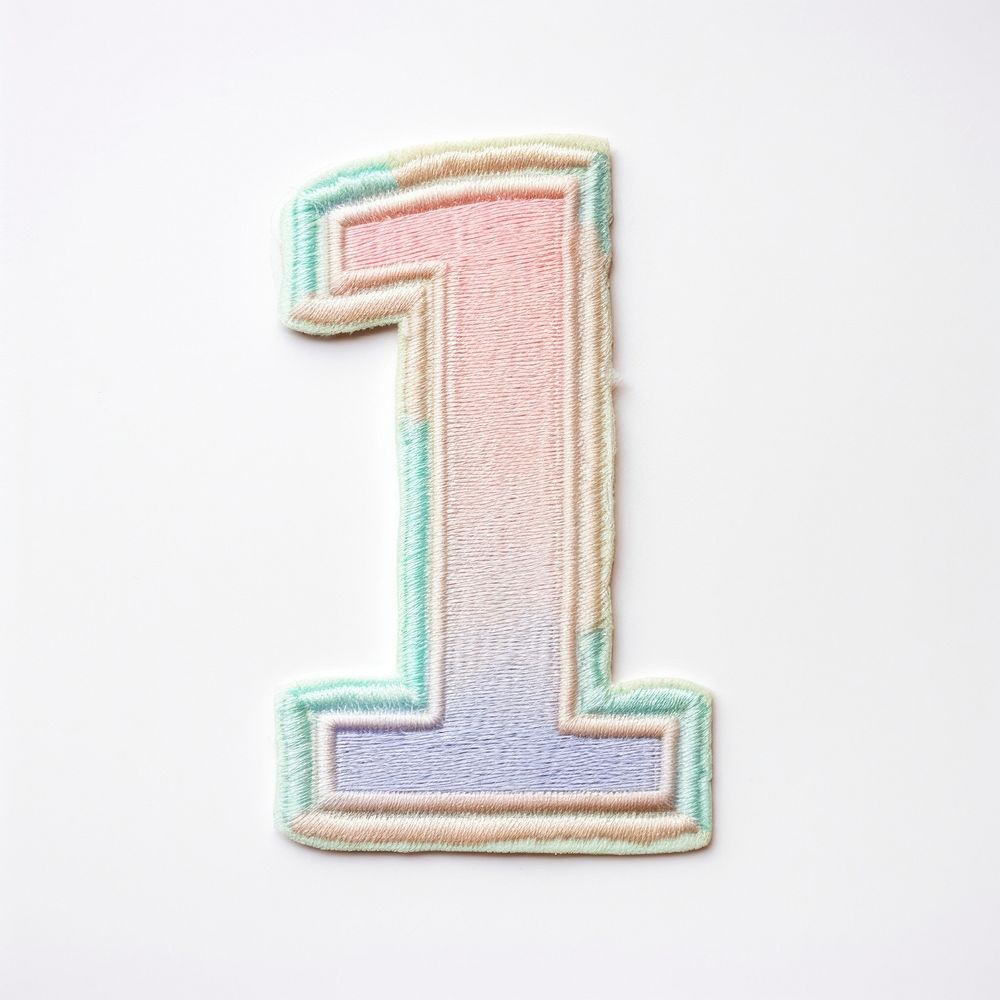Patch letter number 1 symbol | Premium Photo - rawpixel