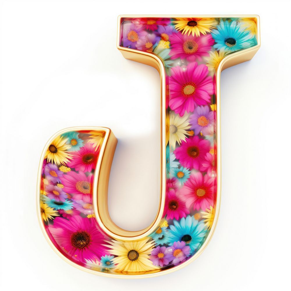 Glitter alphabet j number white | Premium Photo - rawpixel