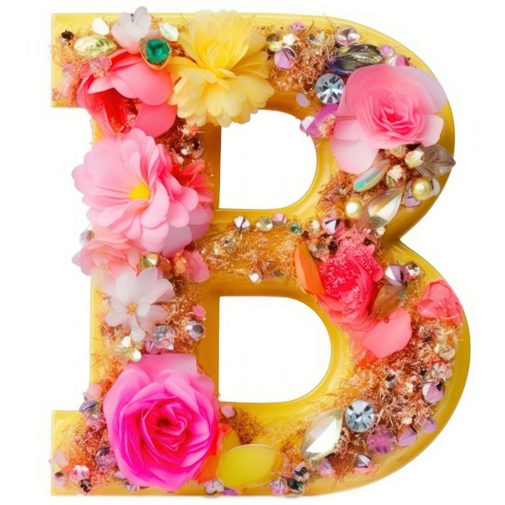 Glitter letter B alphabet number | Premium Photo - rawpixel
