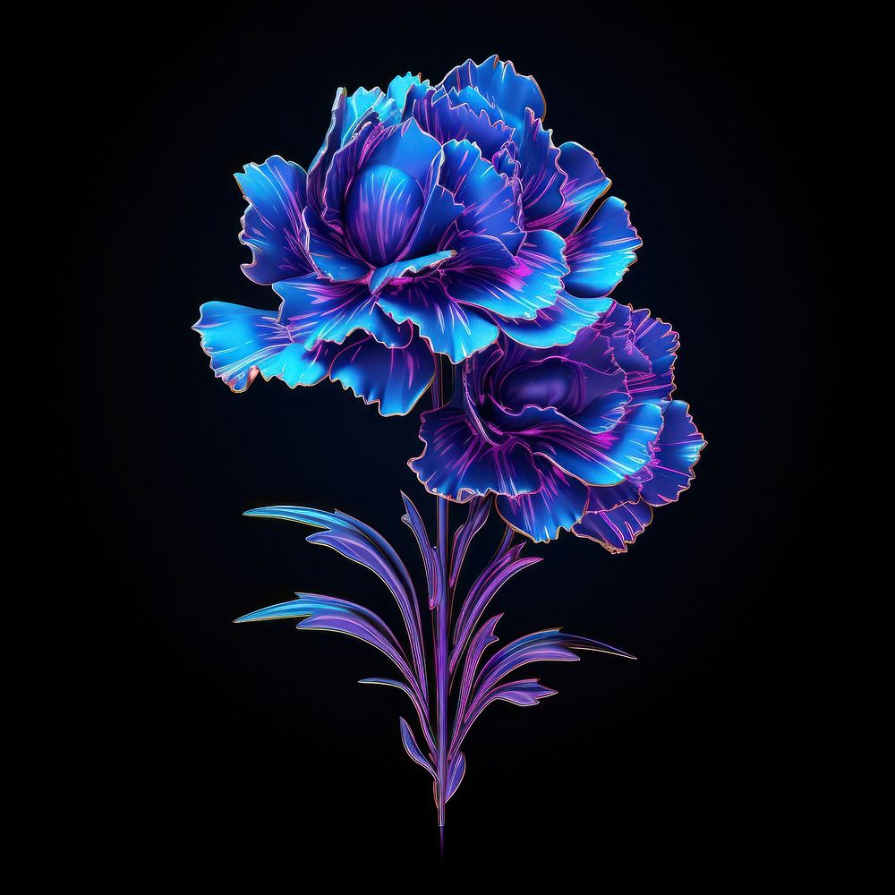 Neon Carnation carnation flower plant. | Premium Photo Illustration ...