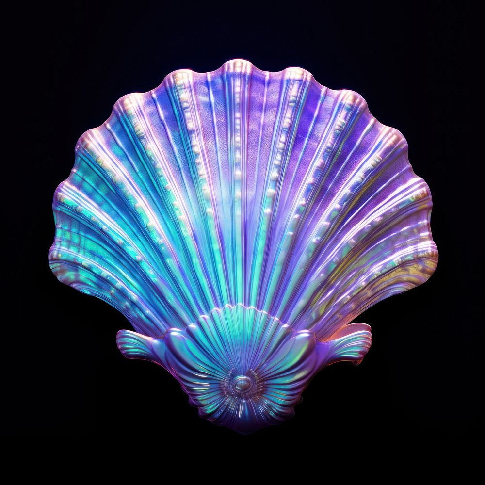 Shell clam black background invertebrate | Free Photo Illustration ...