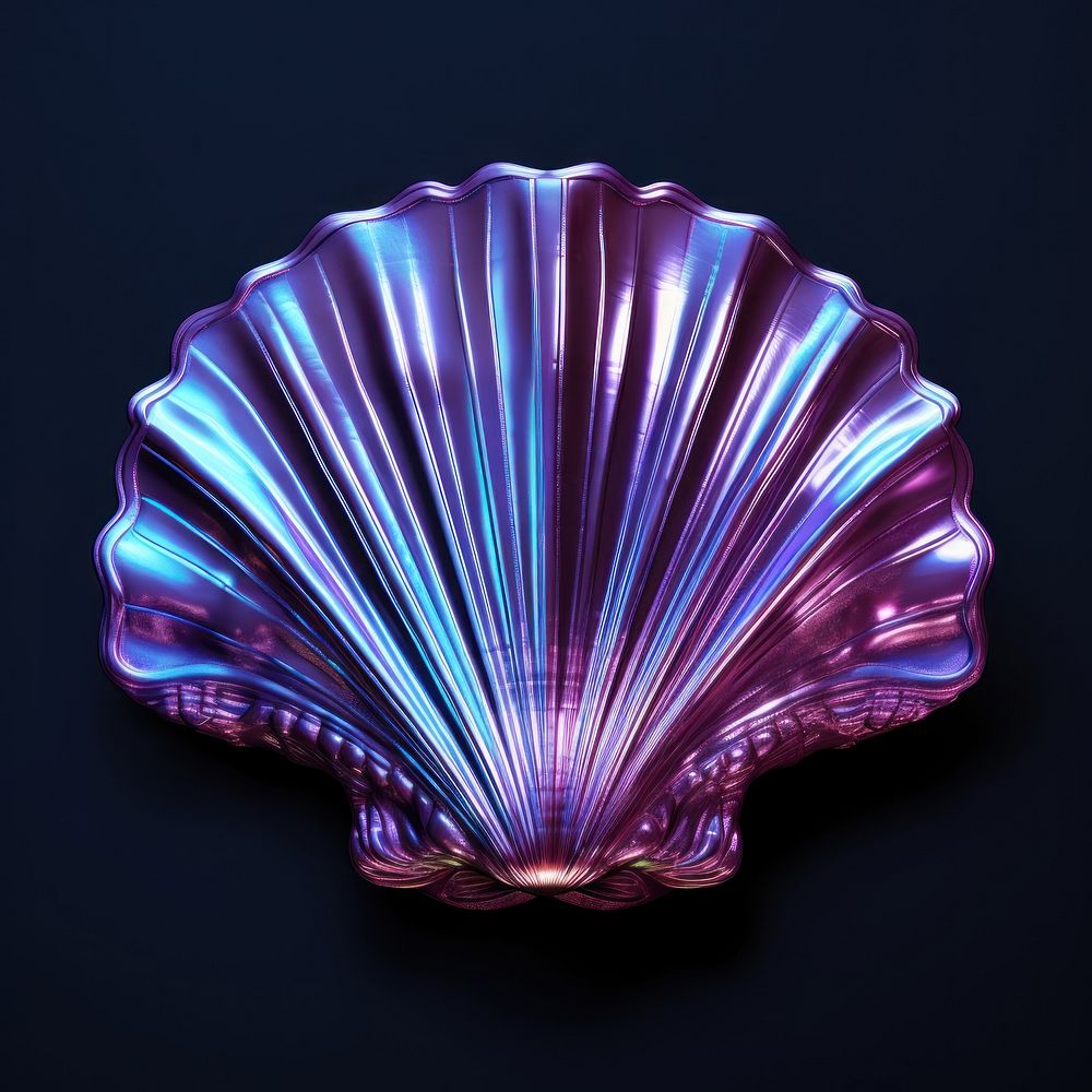 Shell clam black background invertebrate. | Premium Photo Illustration ...