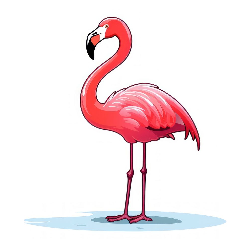 Vacation flamingo drawing cartoon animal. | Free Photo Illustration ...