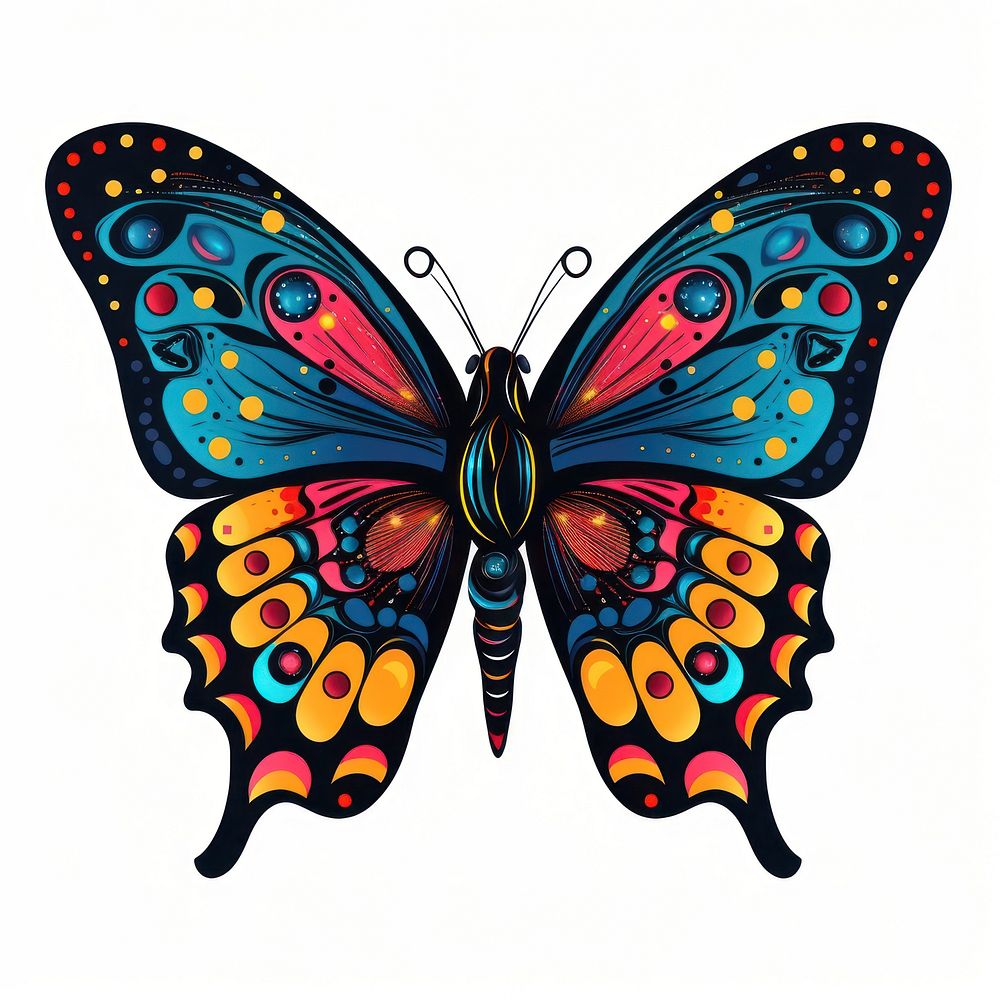 Night butterfly cartoon drawing animal. | Premium Photo Illustration ...