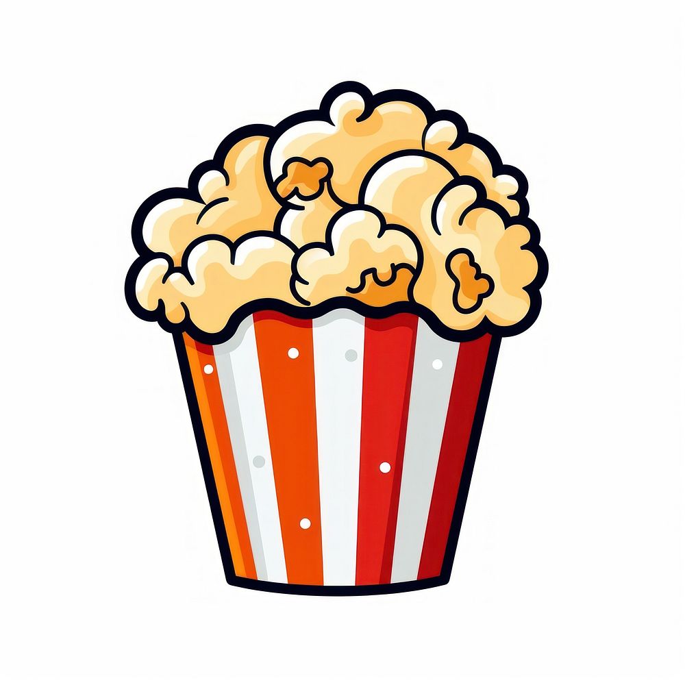 Popcorn cartoon snack food. | Premium Photo Illustration - rawpixel