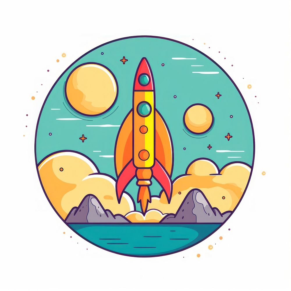 Rocket planet vehicle cartoon transportation. | Premium Photo ...