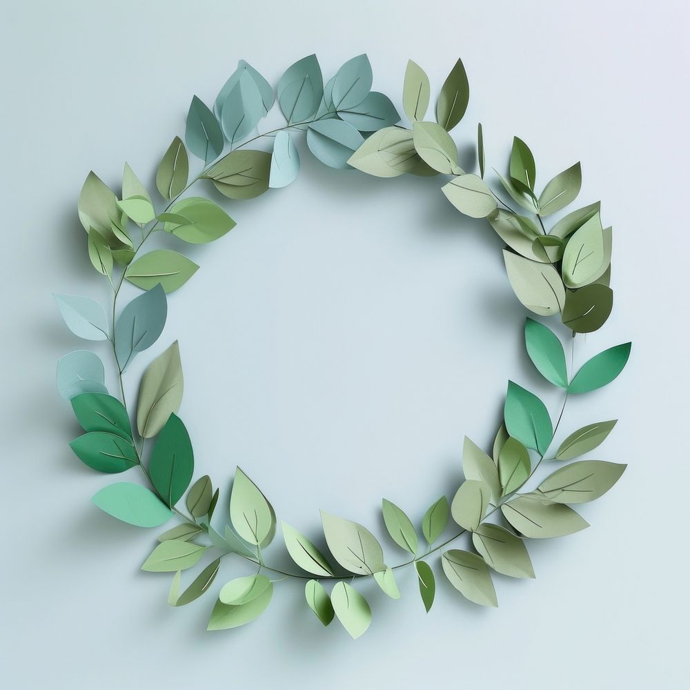 Green leaves circle border art | Free Photo - rawpixel
