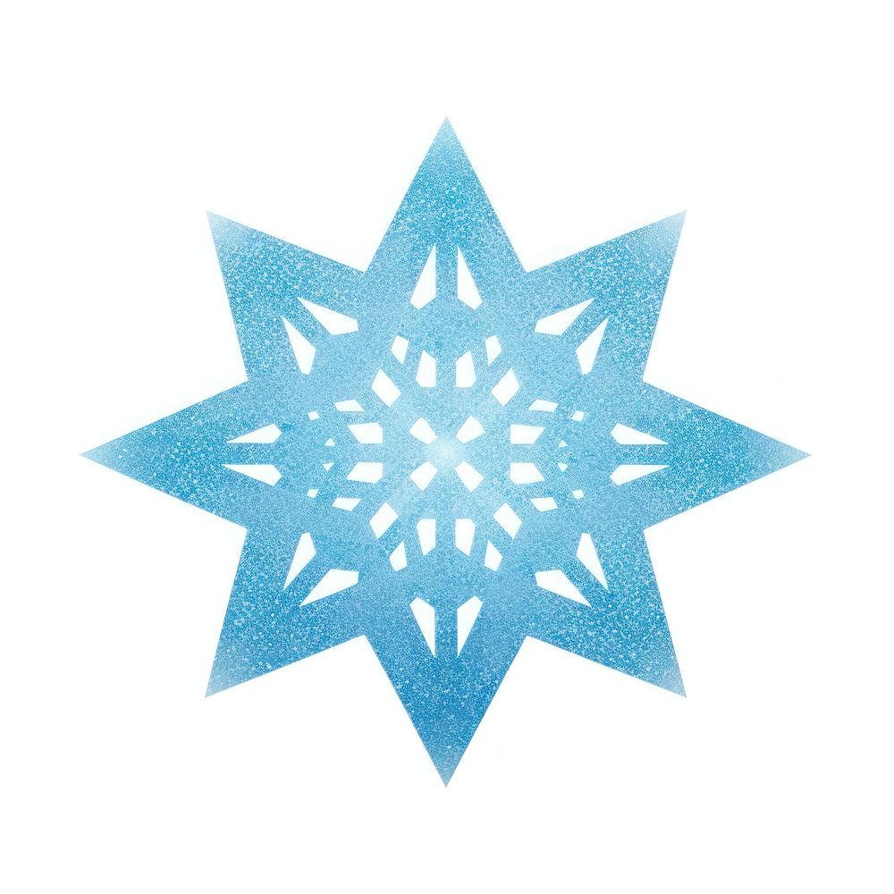 Blue octagram icon snowflake symbol | Premium Photo Illustration - rawpixel