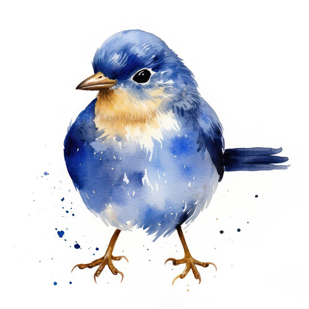 Indigo cute bird animal white | Premium Photo Illustration - rawpixel