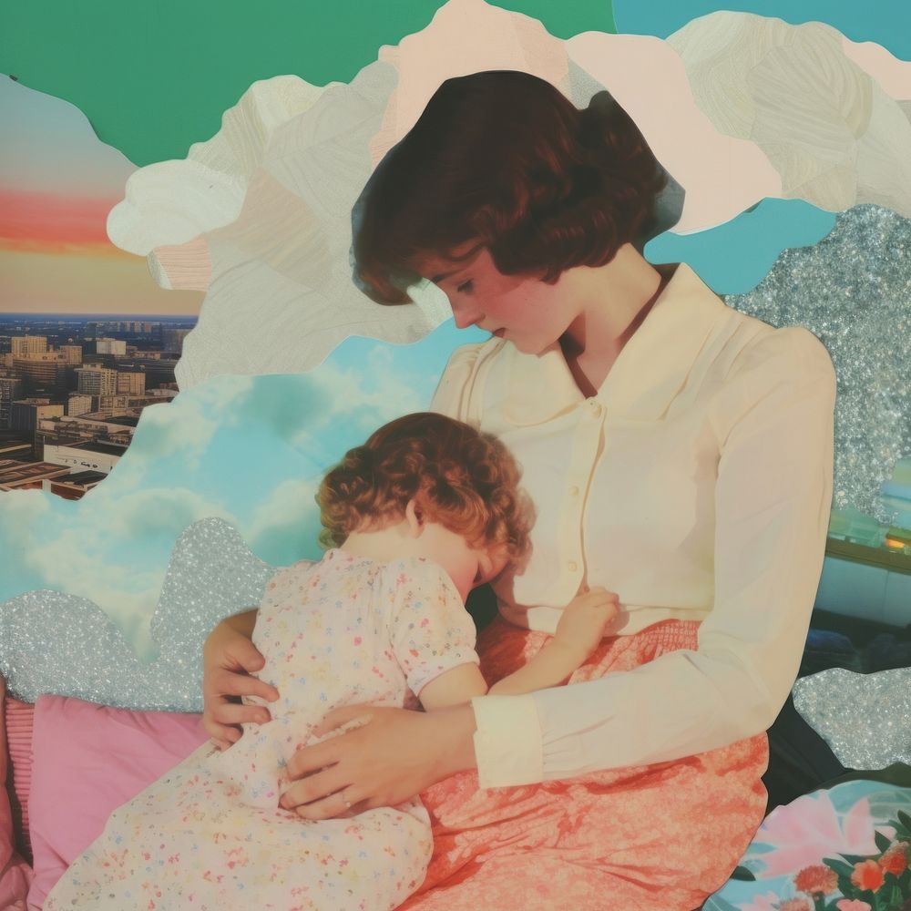 Mother and child hugging portrait | Premium Photo Illustration - rawpixel